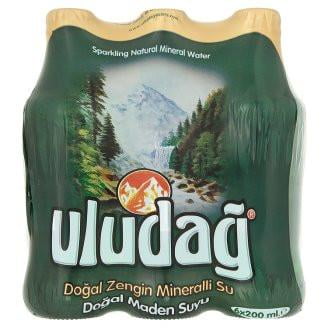Uludag Sparkling Natural Mineral Water CASE (6 x 200 ml glass) - 6 pack ...
