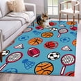 Ball Sport Kitchen Runner Rug 2.7x5 Washable Runners for Hallway Non ...