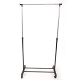 Ktaxon Adjustable Rolling Garment Rack Single Hanging Bar Clothes ...