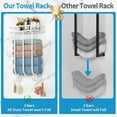 Towel Racks for Bathroom Wall Mount, Towel Holders with Top Shelf and 4 ...