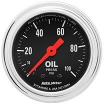 AUTO METER 5821 2-5/8IN OIL PRESS, 0-100 PSI, MECH, PHANTOM - Walmart.com