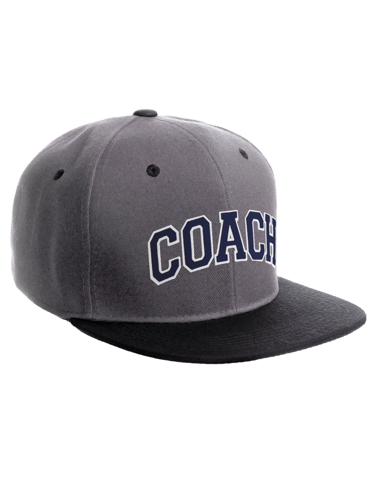 Original Team Coach Snapback Hat Classic Layered Arched Letters Flat ...
