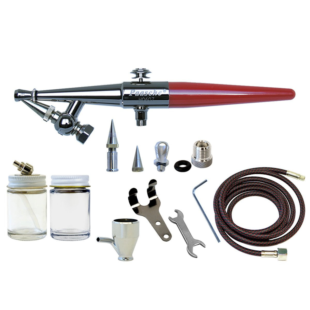 Paasche HS-SET Single Action Airbrush Set with All Three Heads ...