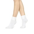No nonsense Women's Cotton Basic Crew Top Cuff Sock 3 Pair Pack White ...