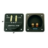 DNF (1 Pack ) Black Square Banana Jack Speaker Box/ Subwoofer Terminal ...