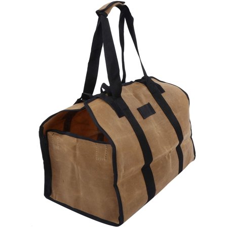 Logging Bag, Waterproof Firewood Carrier Bag, Waxed Canvas Log Tote ...