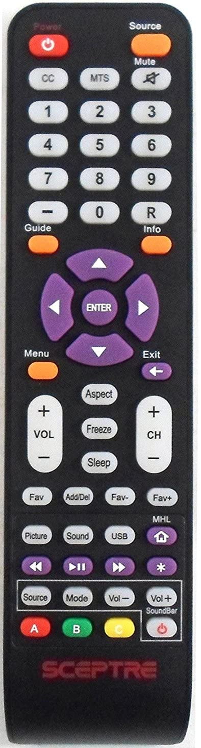 SCEPTRE 142021270009C REMOTE CONTROL FOR X40 AND MANY MORE - Walmart.com