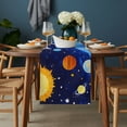 Astronomy Cotton Linen Table Runner Planets Saturn Sun Stars Galaxy ...