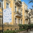 Blue Coastal Starfish House Flags For Outdoor, Seashells Coral Ribbon ...