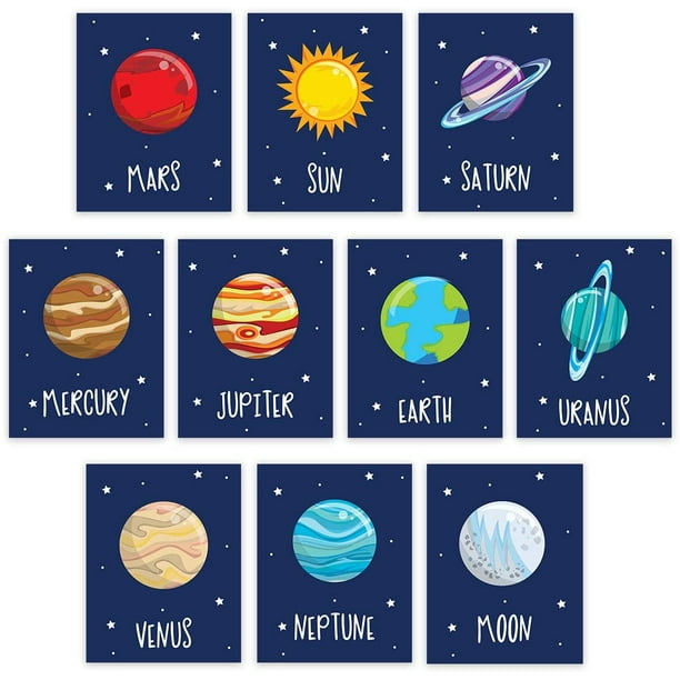 Koyal Wholesale Outer Space Galaxy Planets Theme Nursery Hanging Wall ...