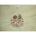 Charmed White Carousel Cupcake Muffin Display Stand, 2 Tiers, Holds 12 ...