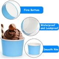 Paper Ice Cream Cups, 8oz Disposable Dessert Snack Bowls for Hot or ...