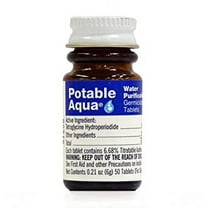 Potable Aqua Purify Tabs for Camping & Emergency, Water Purification ...