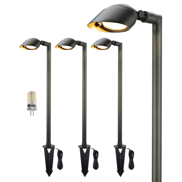 Gardenreet Brass Low Voltage Pathway Lights, 12V Outdoor LED Landscape ...