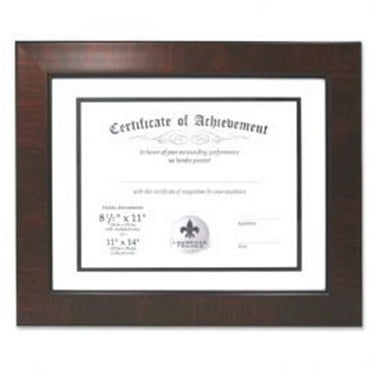 Lawrence Frames Walnut Wood & Silver 11x14 Matted to 8.5x11 Document/Diploma/Certificate Picture ...