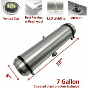 K Auto Parts 24"x8" Aluminum Spun End Fill Universal Fuel Tank /Gas ...