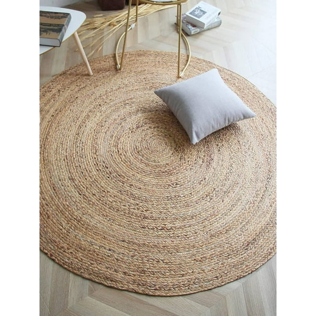 KH Handloom Handmade Hand Braided Natural Jute Carpet for Living Room, Jute Round Floor Mat ...