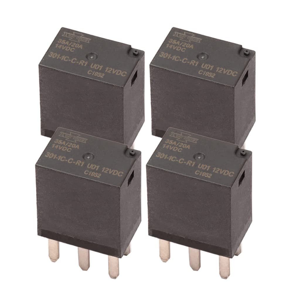 4pcs 301-1C-C-R1 U01 12VDC 35A SPDT Automotive Relay 12V 5PIN Micro ...