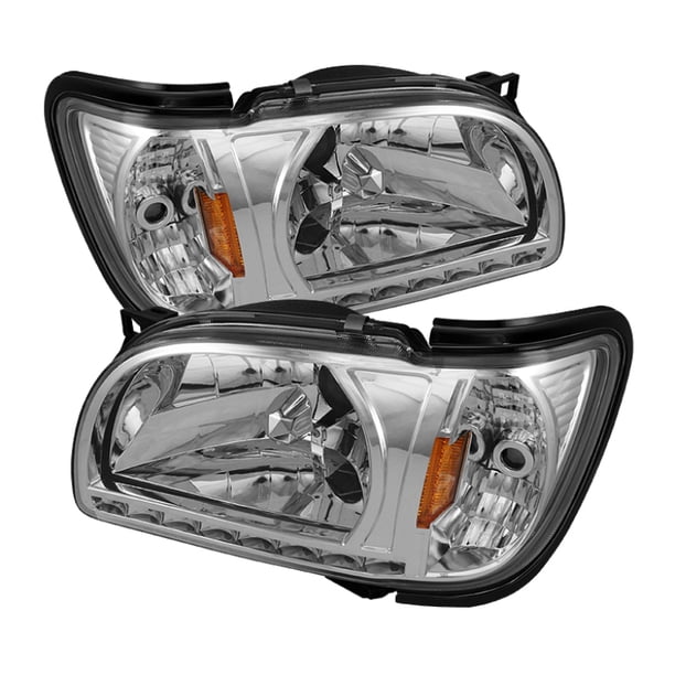 Xtune Toyota Tacoma 01-04 1 Piece w/ Black Trim Corner Crystal ...