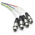 - 4 Channel XLR Snake Cable - 5 Feet Long - Pro Audio Snake for Live ...