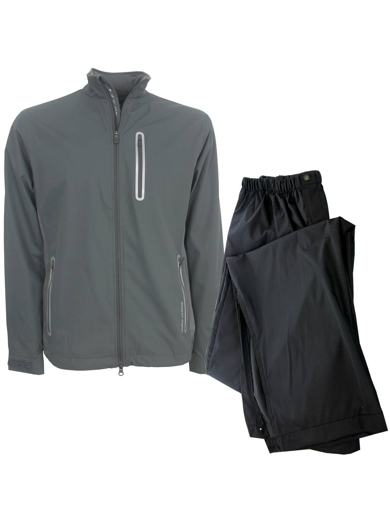 Snake Eyes Golf Men's Elite Rain Suit (Jacket & Pants), Large Gray ...