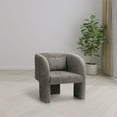 Meridian Furniture Sawyer Grey Chenille Fabric Accent Chair - Walmart.com