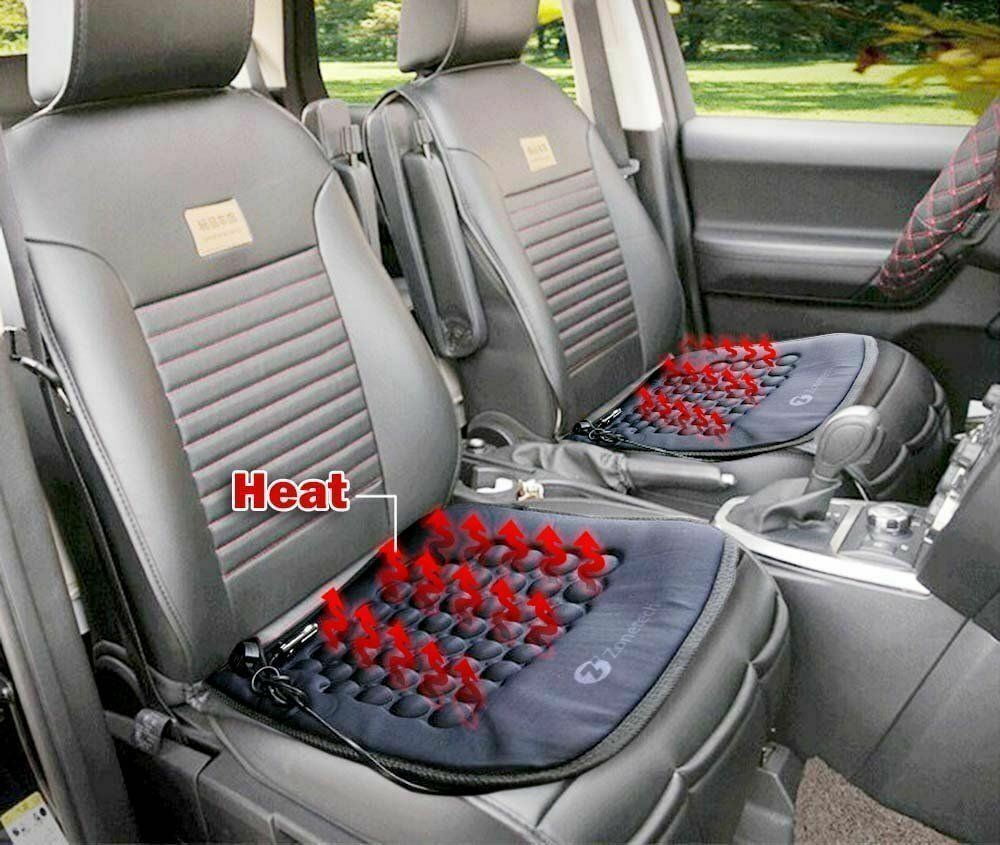 Car Heated Seat Cushion Hot Cover Auto 12V Heater Warmer Pad 2 Pack ...