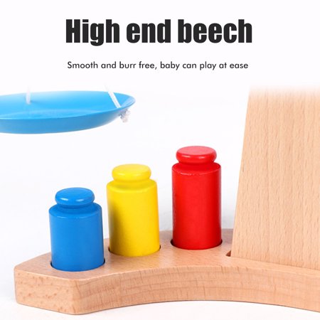 Mathematics Teaching Aid Wooden Balance Scale Toy Children Mathematics ...