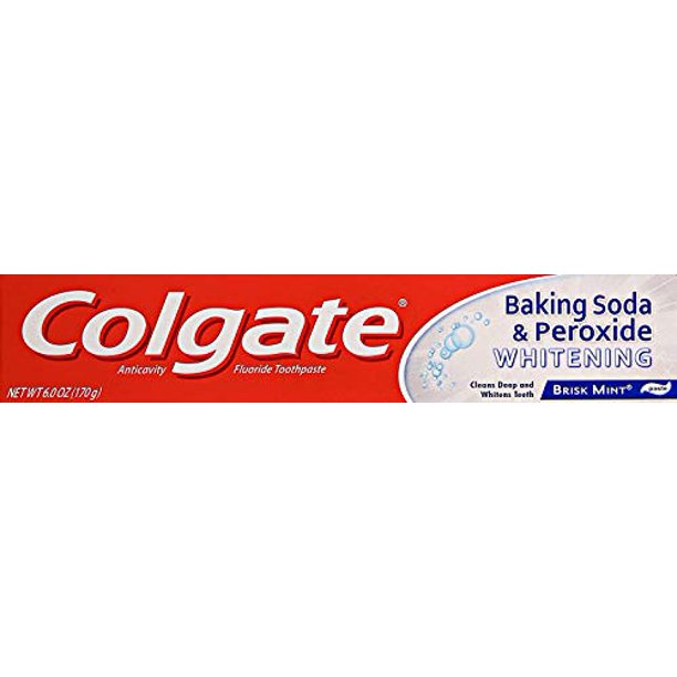 Colgate Baking Soda and Peroxide Whitening Toothpaste, 6 oz - Walmart.com - Walmart.com