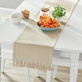 Mainstays Textured Cotton Table Runner, Natural, 14" W x 72" L ...