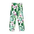Goofa Cactus Plants Printed Soft Pajama Pants for Men, Wide Leg Comfy ...