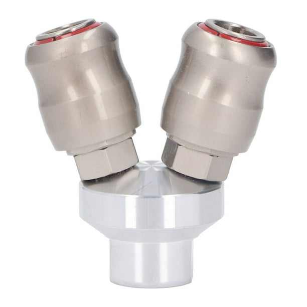 2 Way Pneumatic Quick Connector, Carbon Steel Automatic 2 Way Air Hose ...