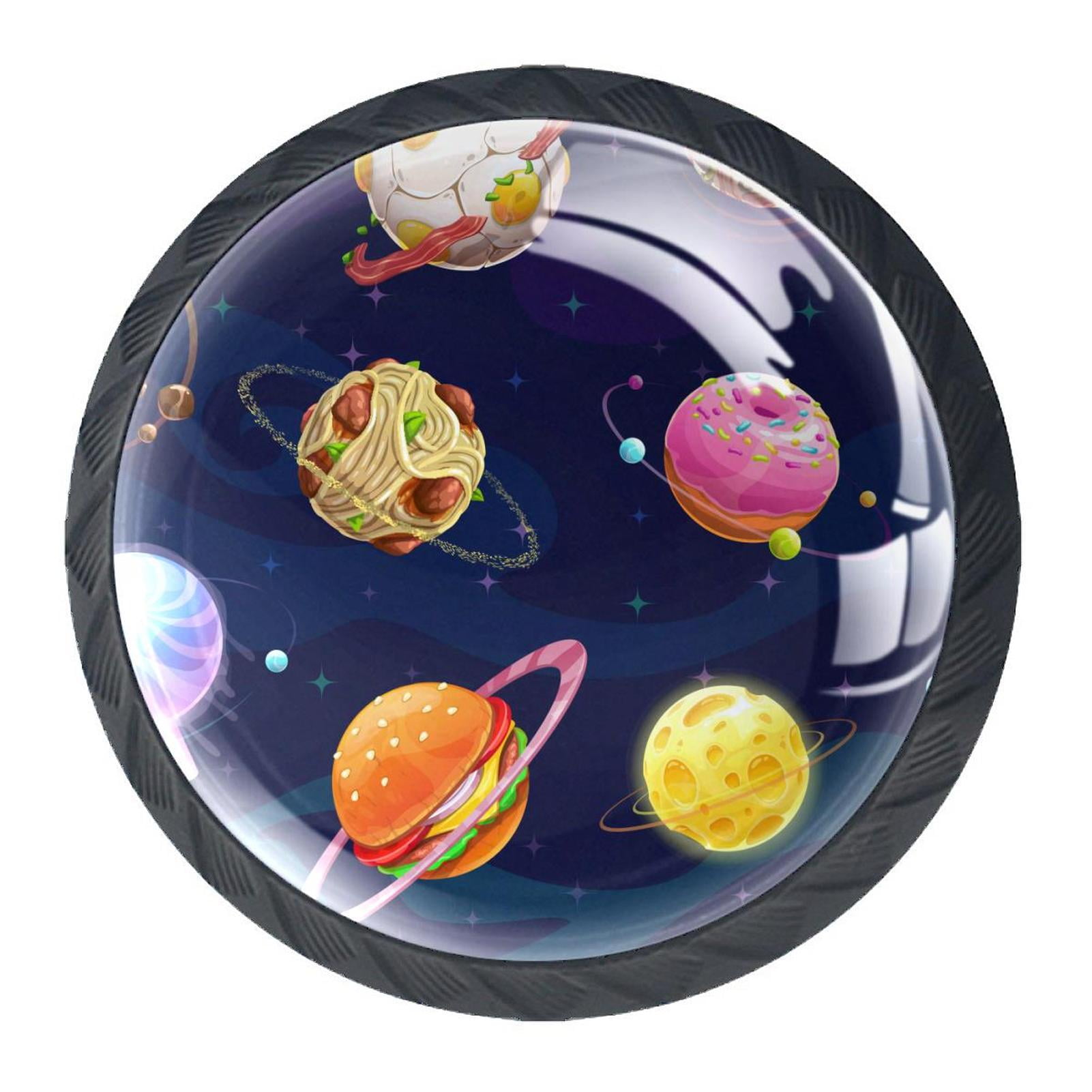 4 Pcs Space Universe Planet Knobs for Kitchen Cabinet Cupboard Dresser ...