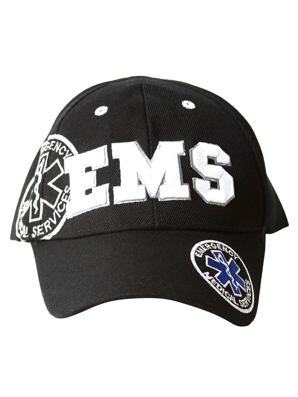 Deluxe Style EMS Emergency Medical Service Paramedics Logo Hat - Black ...