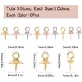 1 Box 90Pcs Stainless Steel Bead Caps with Loop Rings Bead Bail Caps ...