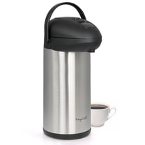 MegaChef Portable 5 Liter Stainless Steel Vacuum Body Pump Cap Air Pot ...