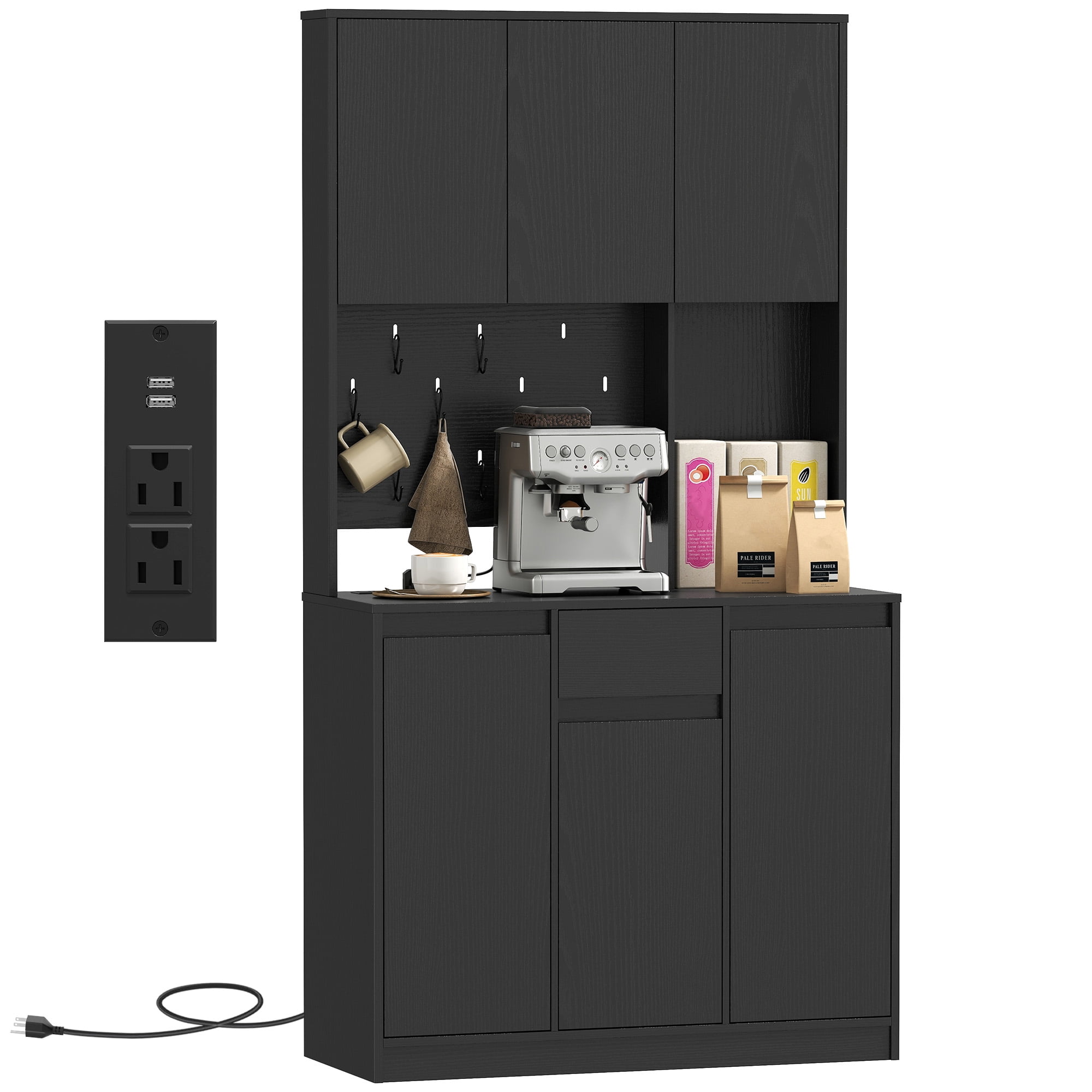 Click here for Homcom 71 Pantry Cabinet  Storage Cabinet With Cha... prices