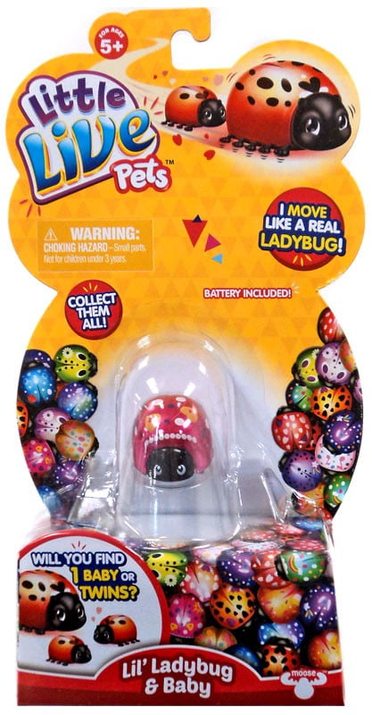 Little Live Pets Lil' Ladybug & Baby Princess Dotty Figure - Walmart.com