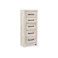 Signature Design by Ashley Cambeck Narrow 5 Drawer Chest in Whitewash ...