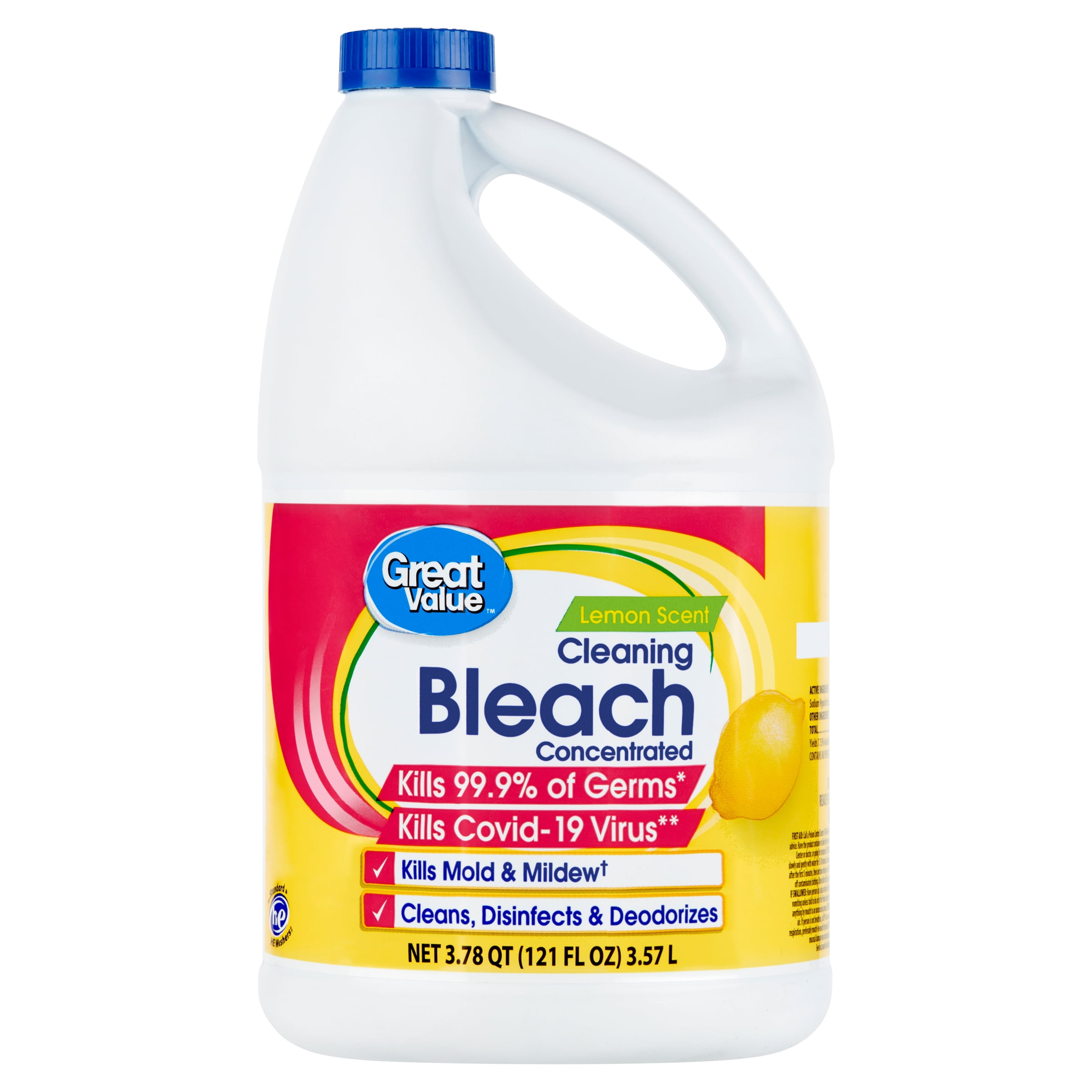 Great Value Cleaning Bleach, Lemon, 121 oz - Walmart.com