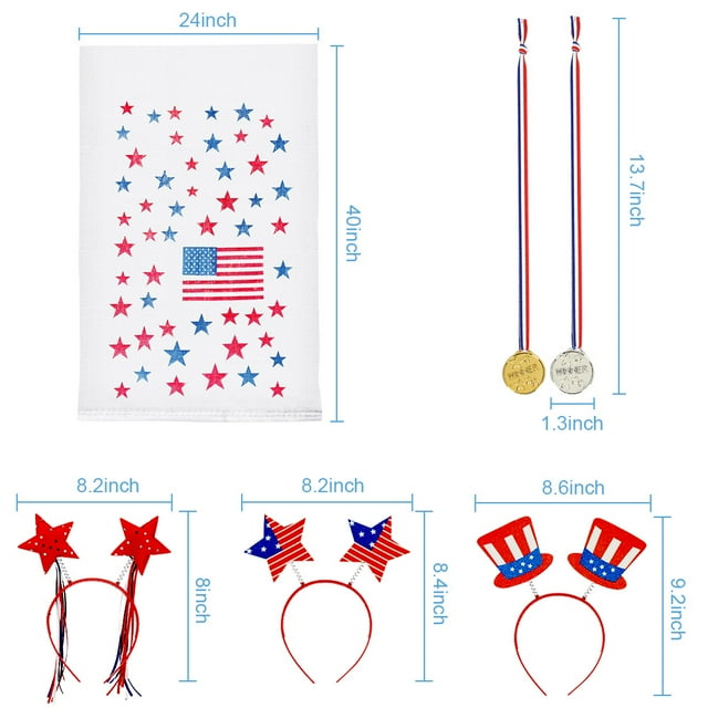 ShiningLove 4th of July Patriotic Potato Sack Race Bags/USA Flag Prize ...