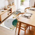 Boho Arch Black Stripes Abstract Leaf Rectangle Area Rug 2x6ft,Living ...