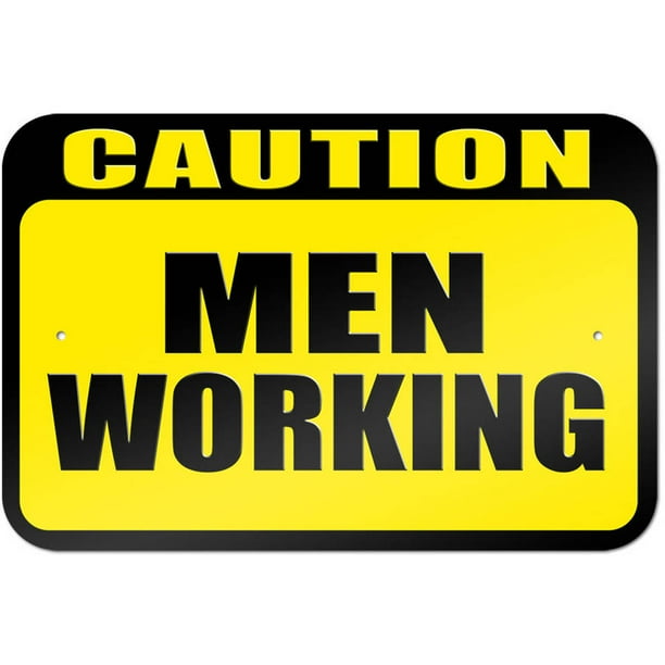 Caution Men Working Sign - Walmart.com - Walmart.com