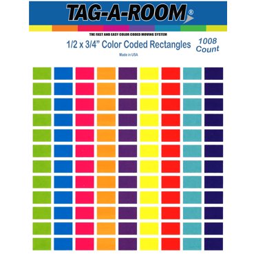 Universal Self-Adhesive Removable Color-Coding Labels, 3/4" dia, Red ...