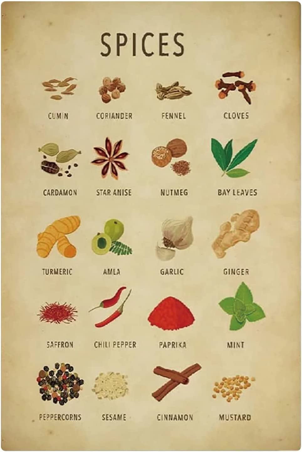 Kitchen Spices Signs