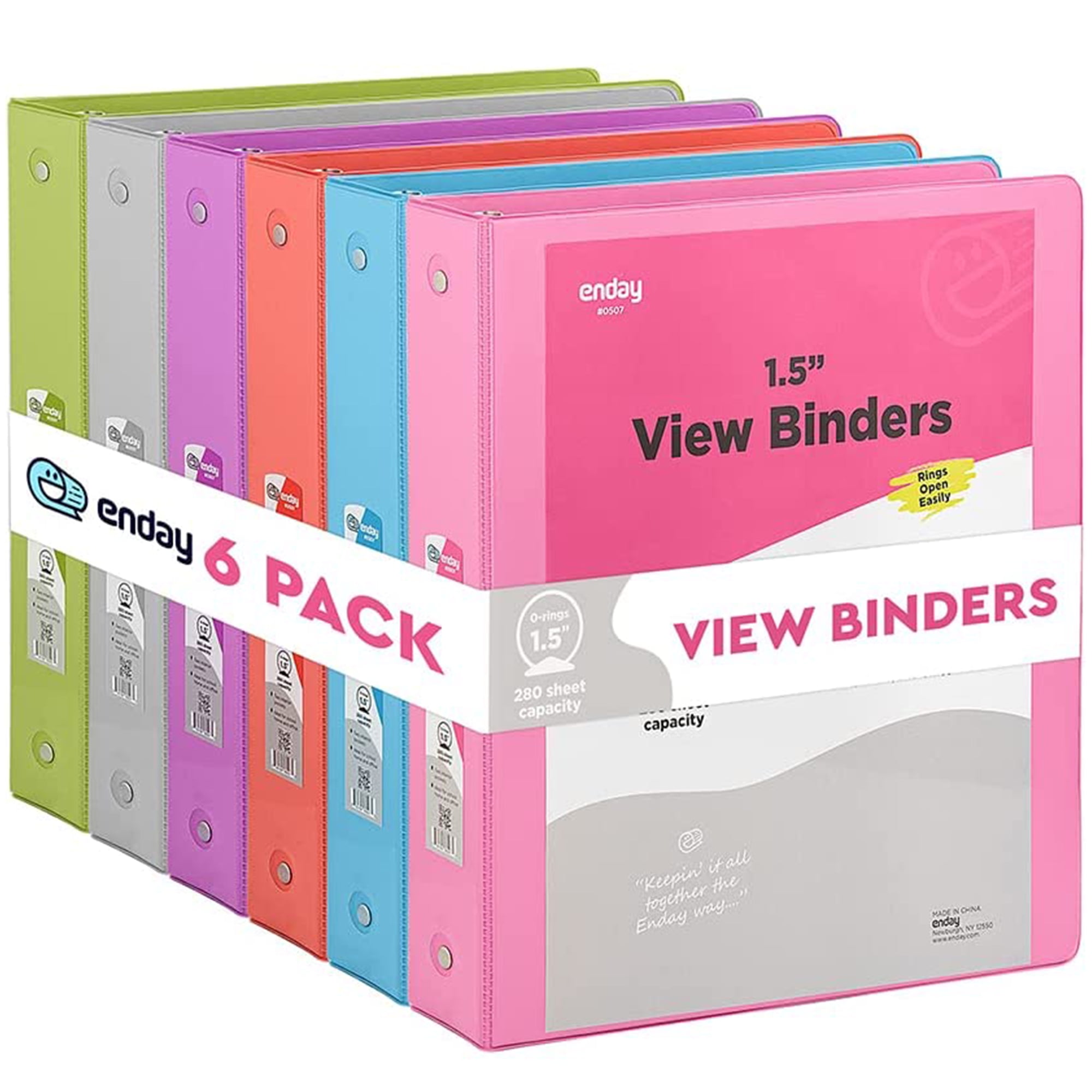 Enday 1.5 Inch Binder 3 Ring Binders with Pockets for Home, Office ...