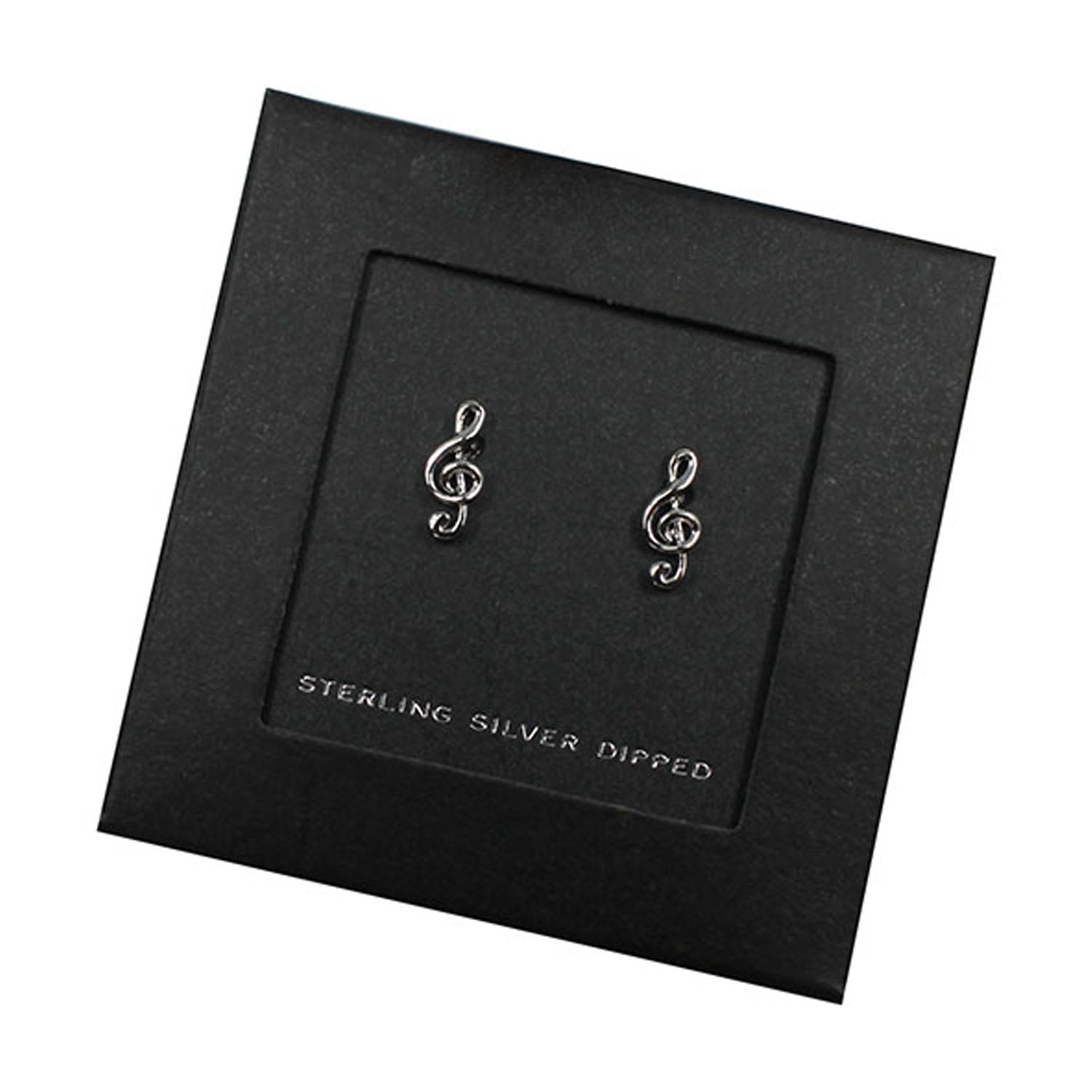 Empire Cove 24K White Gold Dipped Jewelry Sterling Silver Music Note ...