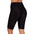 Sidefeel Womens High Waisted Swim Shorts Printed Long Bike Bottoms