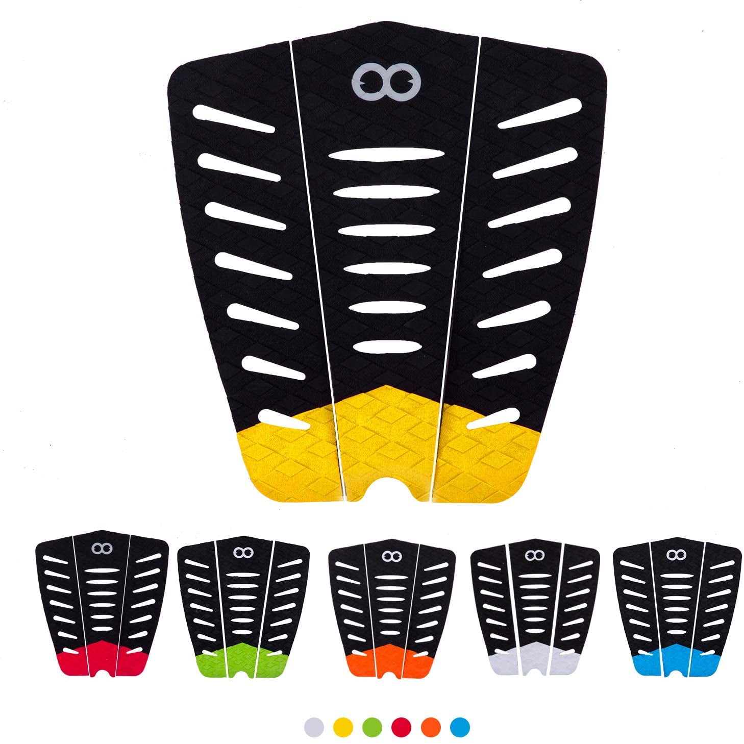WOOWAVE EVA Surfboard Traction Pads 3 Piece with 3M Adhesive（yellow ...