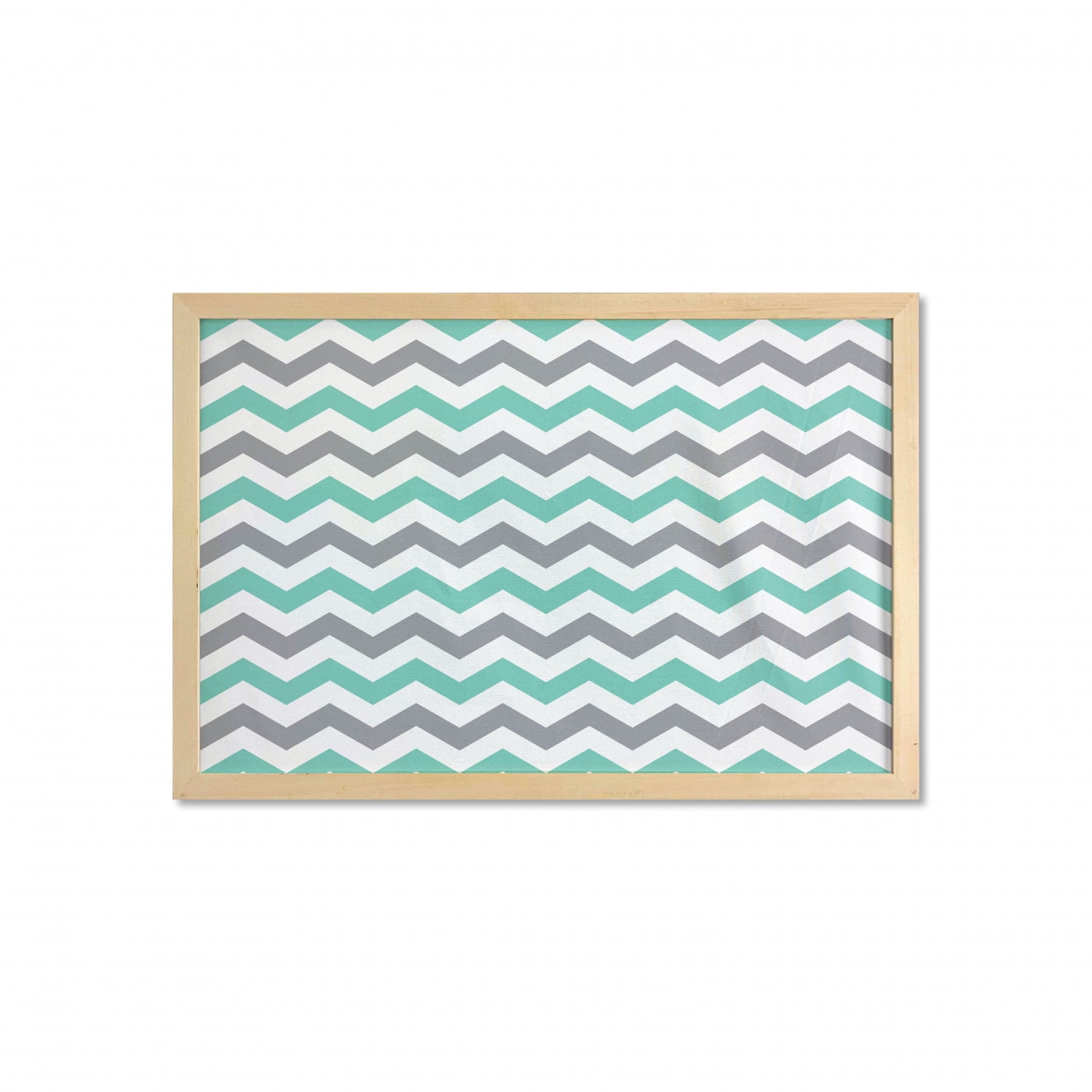 Chevron Wall Art with Frame, Chevron Pattern Geometric Wavy Zigzag ...
